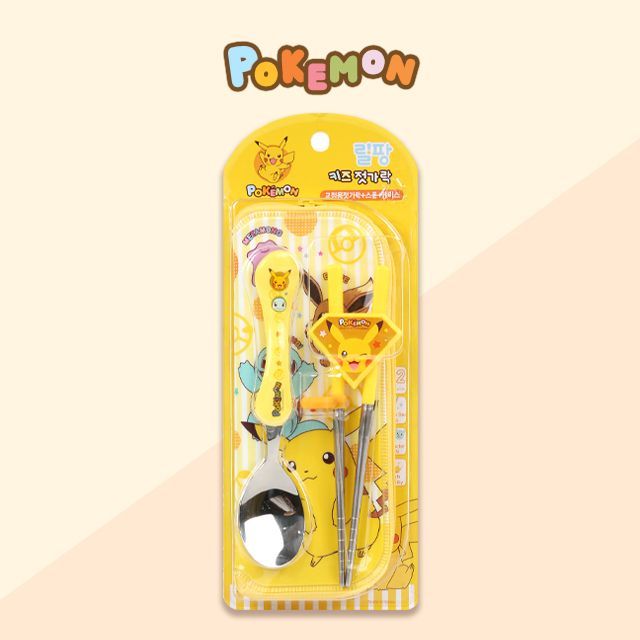 포켓몬스터 교정용 젓가락 스푼 케이스 세트 Pokémon Training Chopsticks And Spoon Case Set