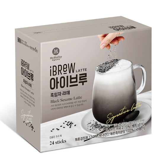 McNulty iBReW Latte 24 Sticks 2 Flavor (Sweet Potato/Black Sesame ...