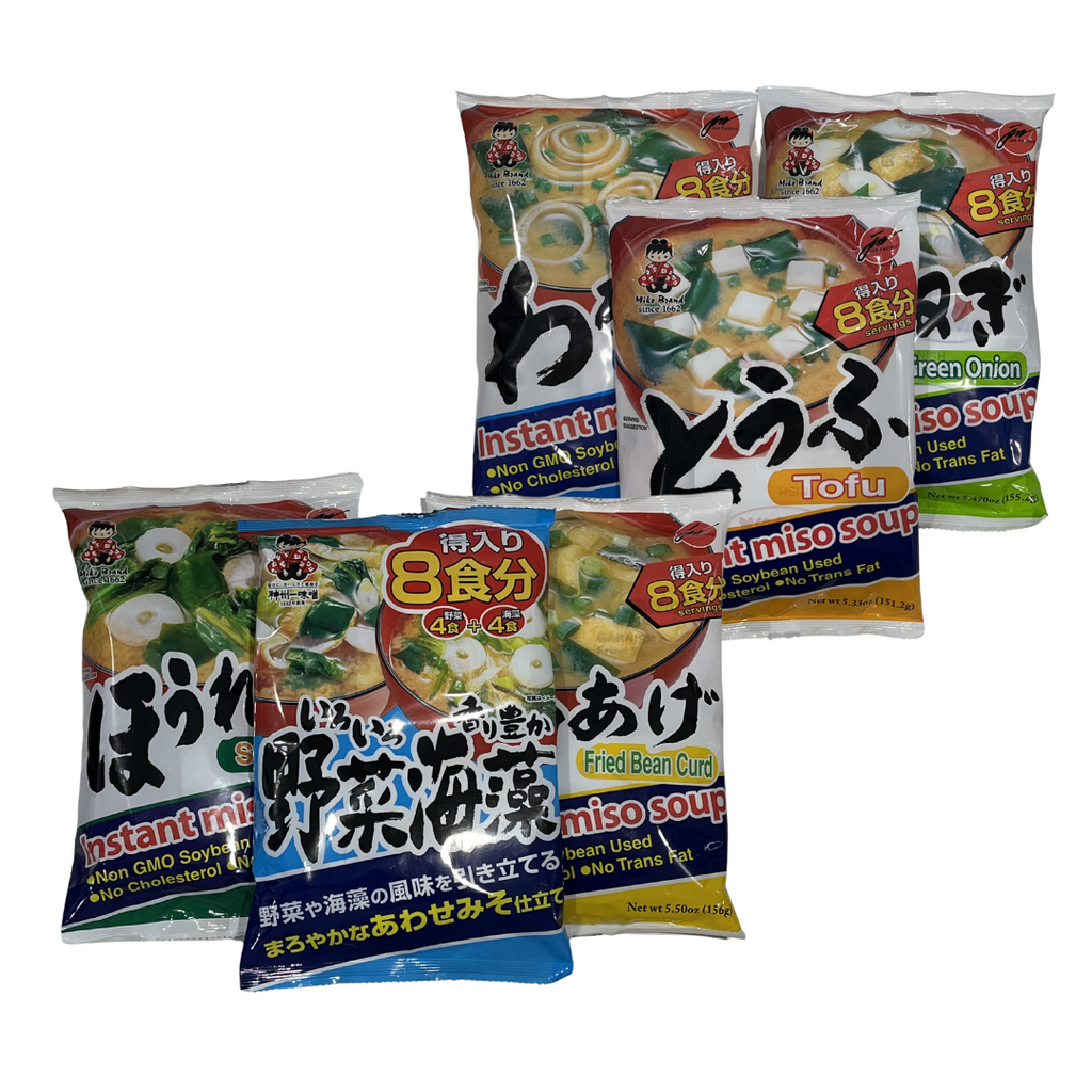 Miko 인스턴트 미소된장국 8p 6종 Instant Miso Soup 3 flavors (8 servings) – KMALL09