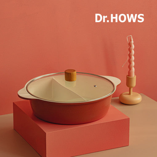 닥터하우스 투팟 반반 전골냄비 Dr.Hows Two pot Half&Half Hot Pot 28cm 2 colours – KMALL09