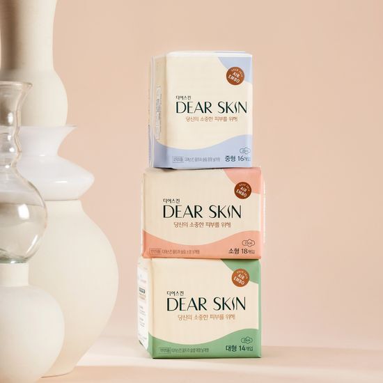 디어스킨 에어엠보 생리대 (소형/중형/대형) DEAR SKIN Air Embo Sanitary Pads (S/M/L) – KMALL09