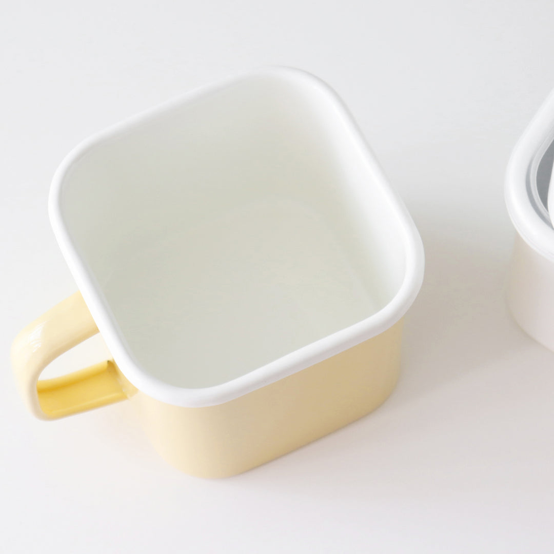 카모메 키친 사각 법랑 냄비 겸 보관용기 Enamel Food Container and Pot (2 Colors) – KMALL09