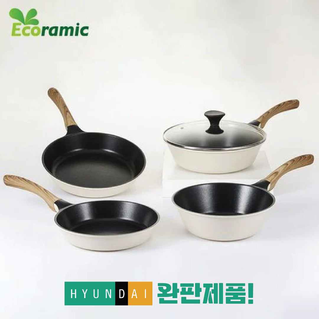 SPECIAL PRICE💖 에코라믹 슬림 IH팬 세트 구성 Ecoramic Slim IH Frypan 5 Set – KMALL09